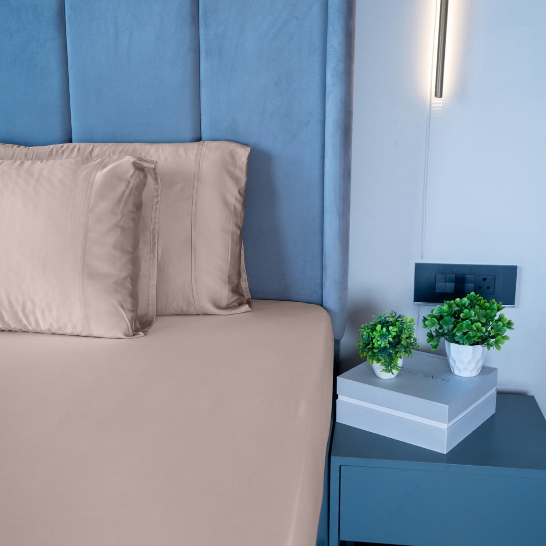 100% Organic Viscose Derived from Bamboo | 1 Fitted Bed Sheet (Cocoa ...