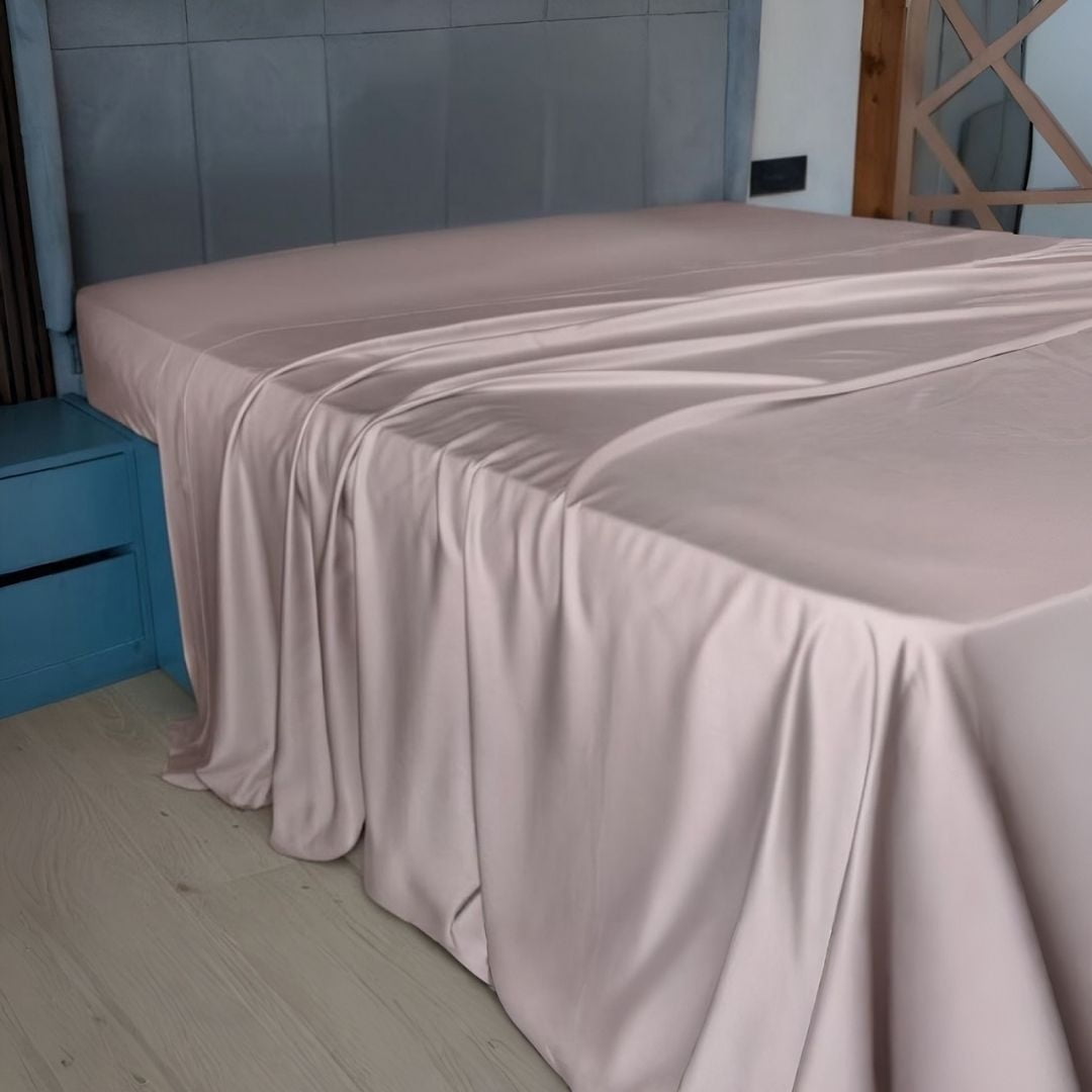 Home Prides 100% Bamboo Viscose Flat Sheet, Ultra Soft Sateen Bamboo ...