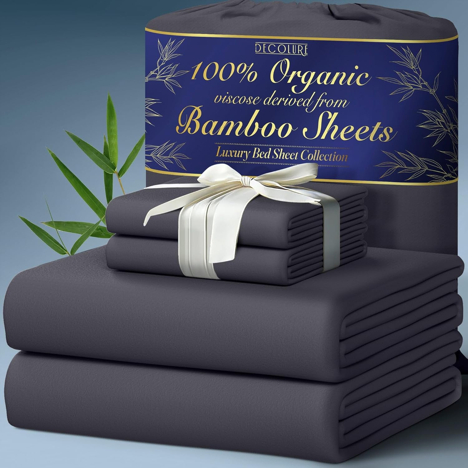 100% Organic Viscose From Bamboo Sheets Full Size 4-Piece Set - Ultra ...