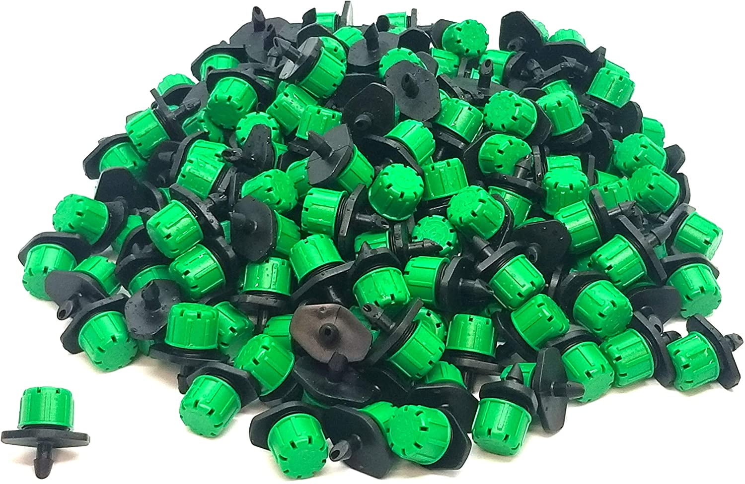 (100-PACK) - 360 Degree 1/4" Inch Universal Barbed Drip Emitter ...