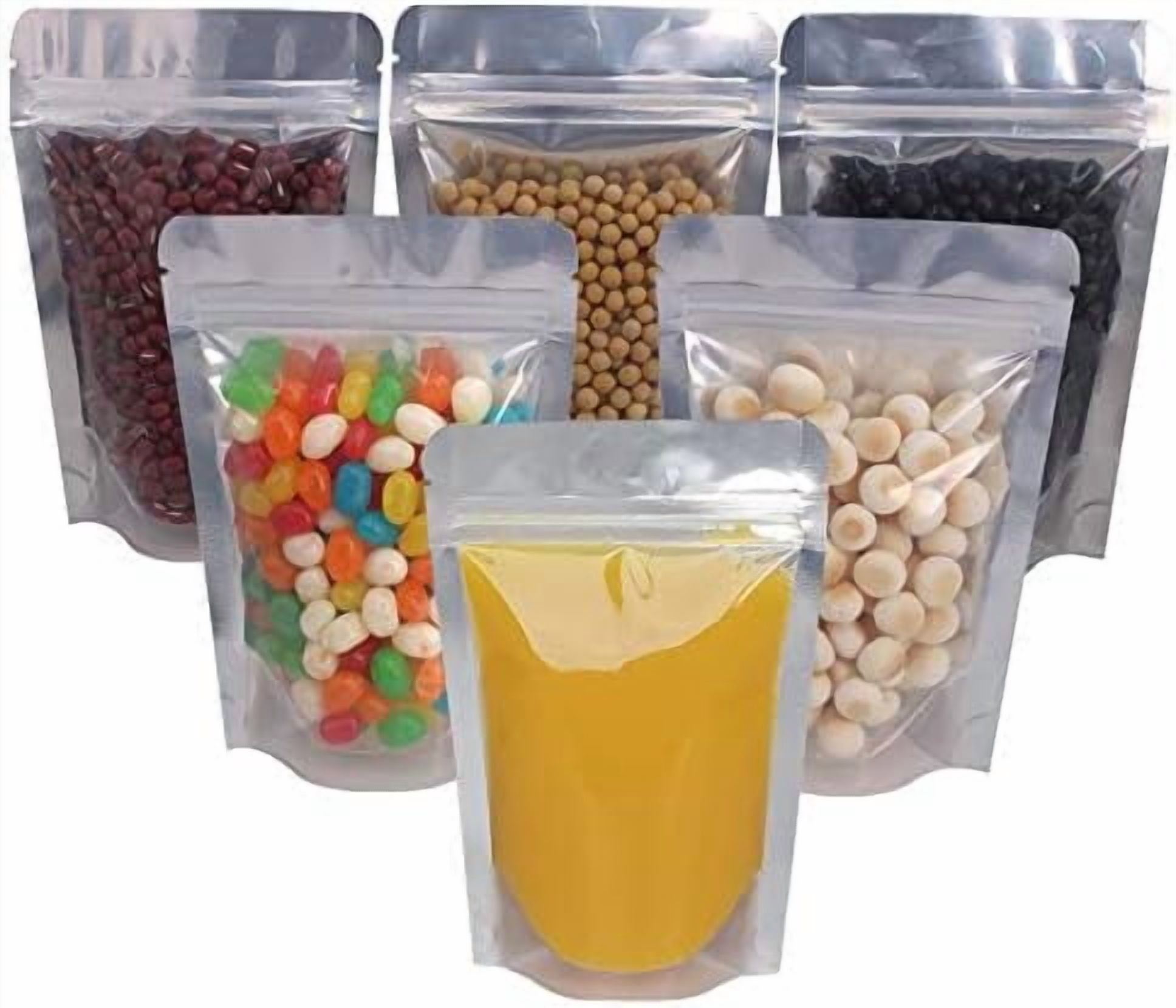 100 PACK 4 x 6 Inch Zipper Mylar Bags Stand Up Mylar Zip Lock Bags ...