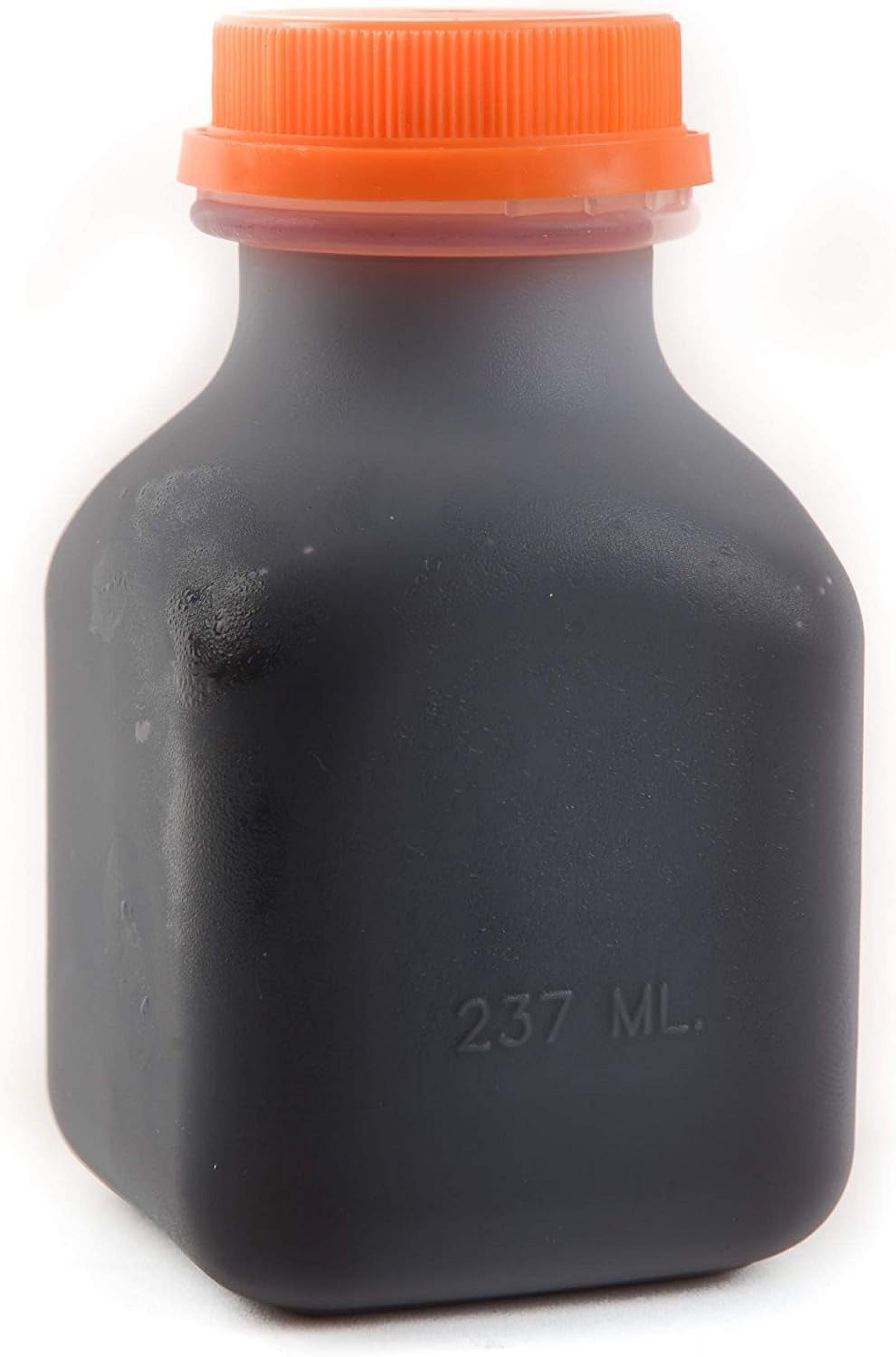 [100 PACK] Empty Plastic Juice Bottles with Tamper Evident Caps 8 OZ ...