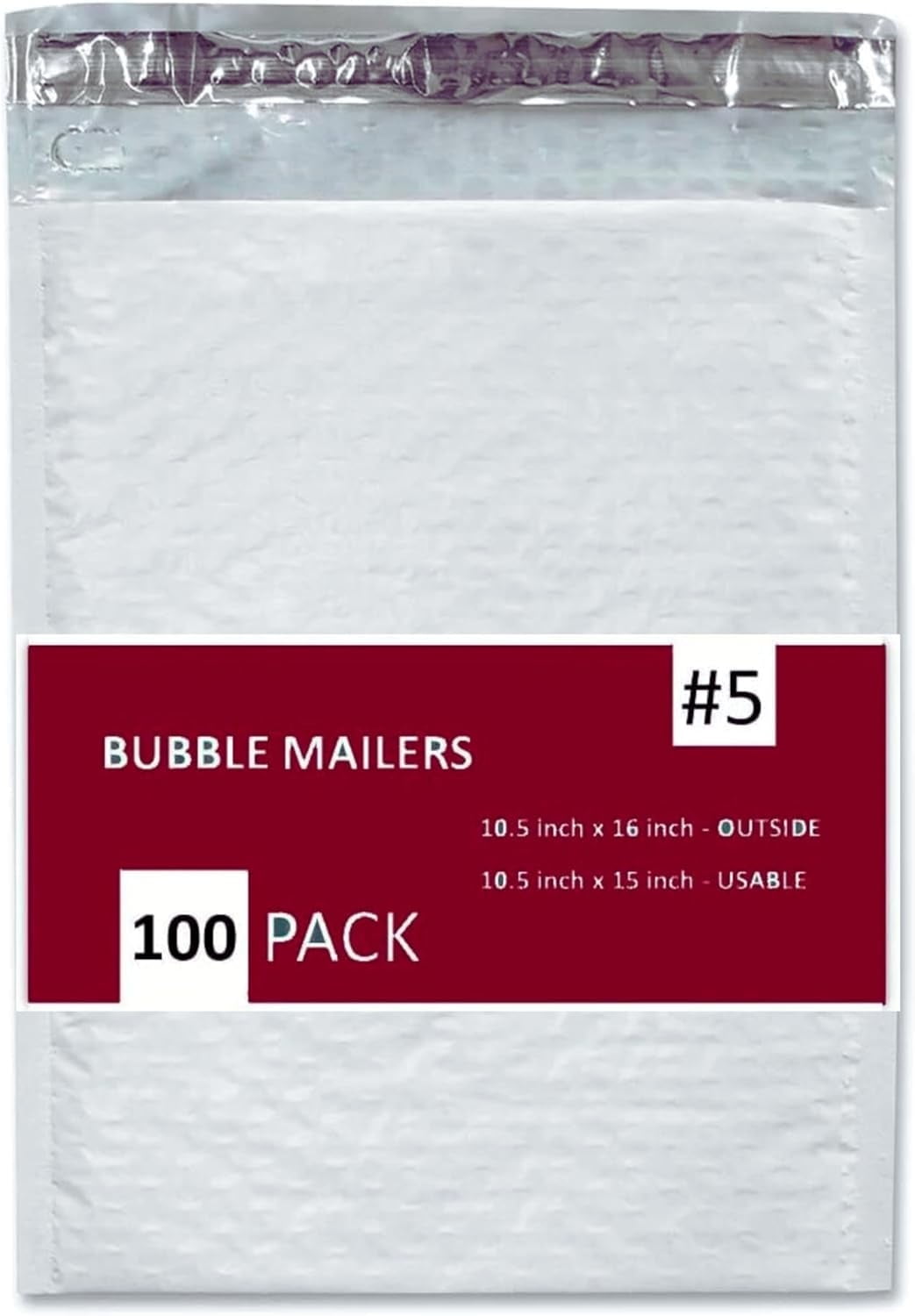 100 PC #5 10.5x16 Inches 100 Pack Inches Poly Bubble Mailers Shipping ...