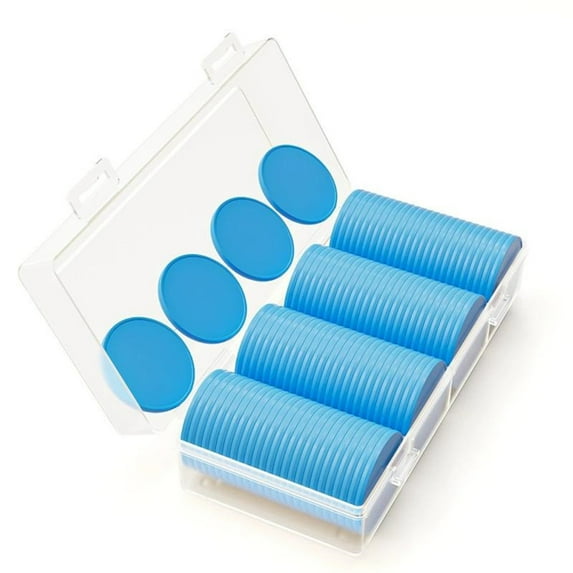 100 PCS 1 Inch Opaque Plastic Learning Counters Mini Poker Chips Game ...