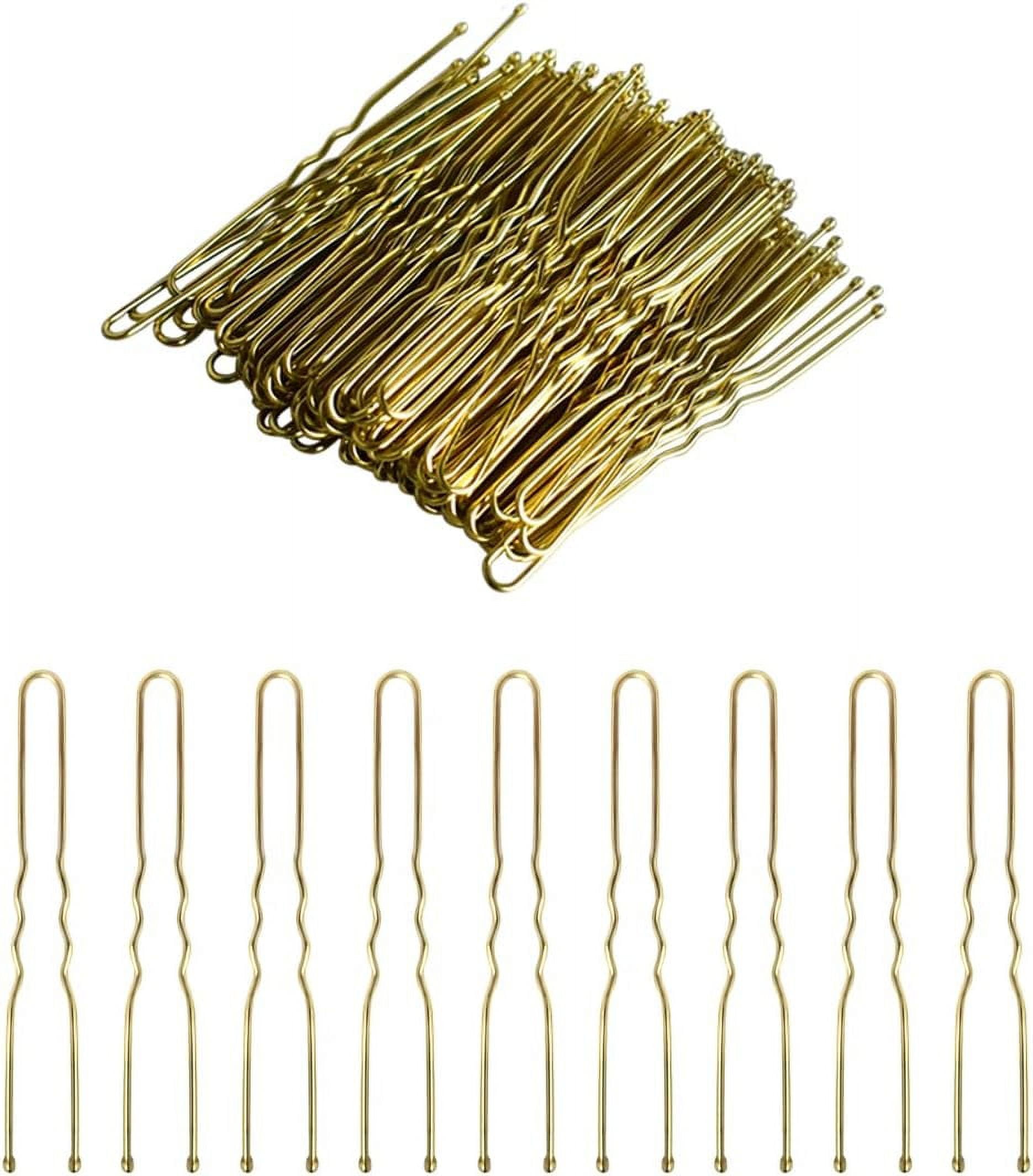 100 PCS 2.4 in Invisible Wave Hairgrip U Shaped Hair Pins Kit Large ...