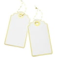 100 PCS 3.5 x 2 Inches White Paper Gift Tags with String for Christmas ...