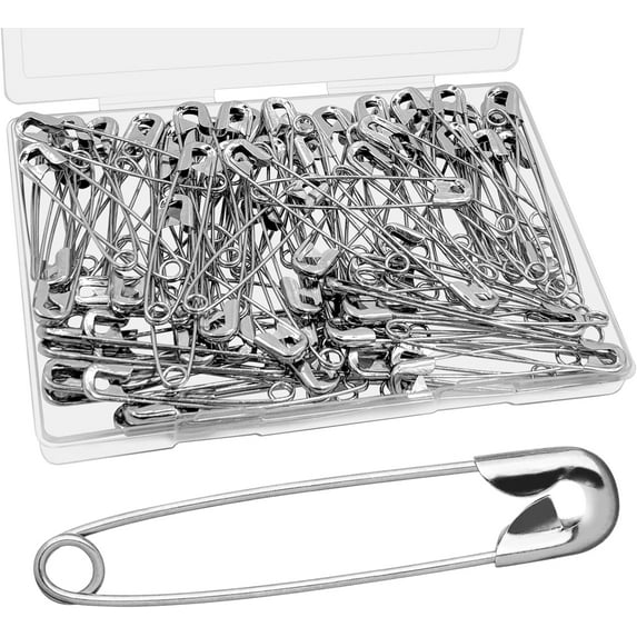 100 PCS 3 Inch Large Safety Pins Heavy Duty, Safety Pin for Clothes ...