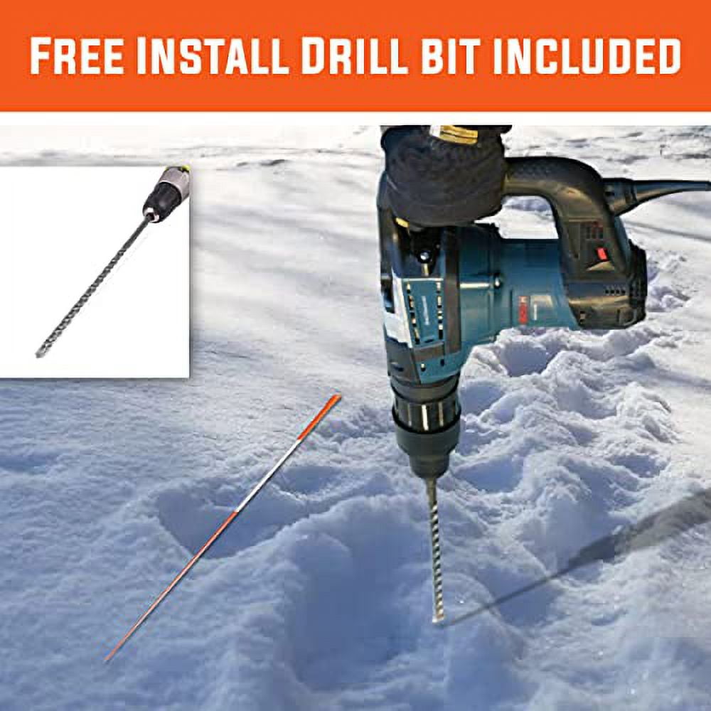 100 PCS 48 Inch Driveway Markers 5/16 Inch - with 12" Install Drill Bit ...