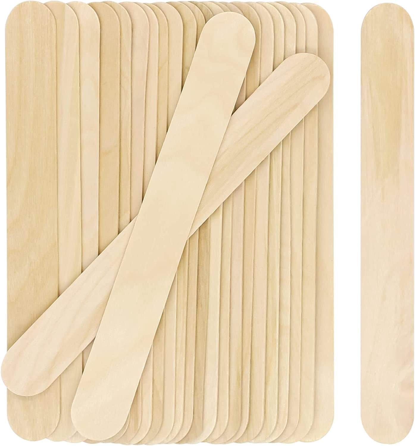 100 PCS 5.9 Inch Large Jumbo Popsicle Craft Sticks Ice Cream Sticks ...