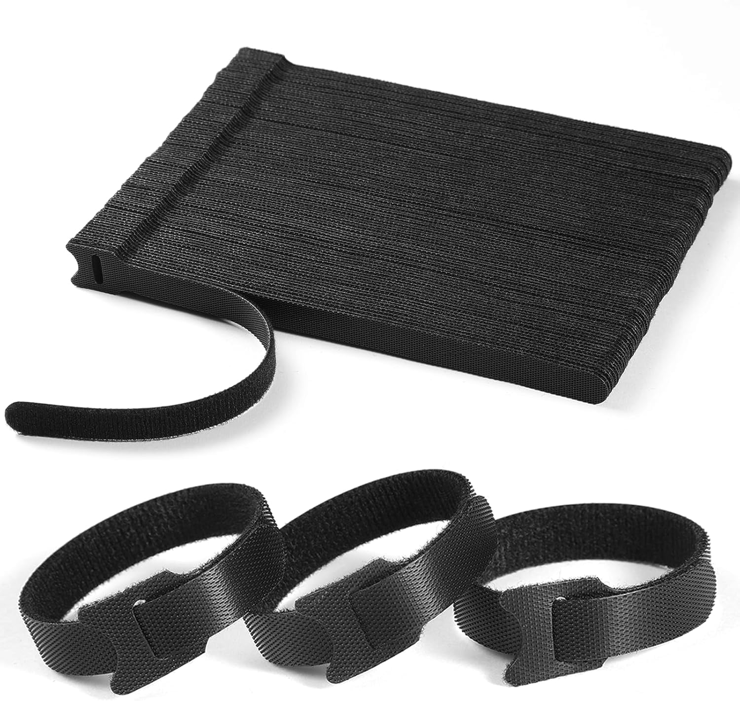 100 PCS 8 Inches Reusable Cable Ties | Adjustable Cord Wraps, Cable ...