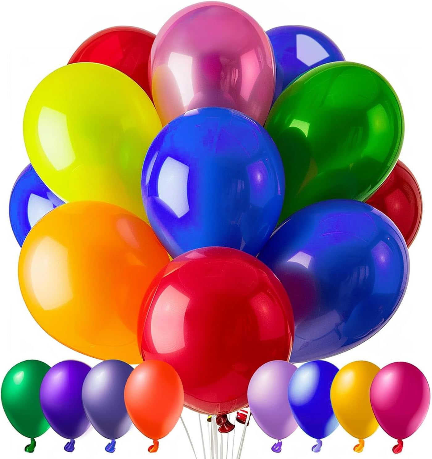 100 PCS Balloons, 12 Inch orted Colors Balloons & 10 Kinds of Color ...