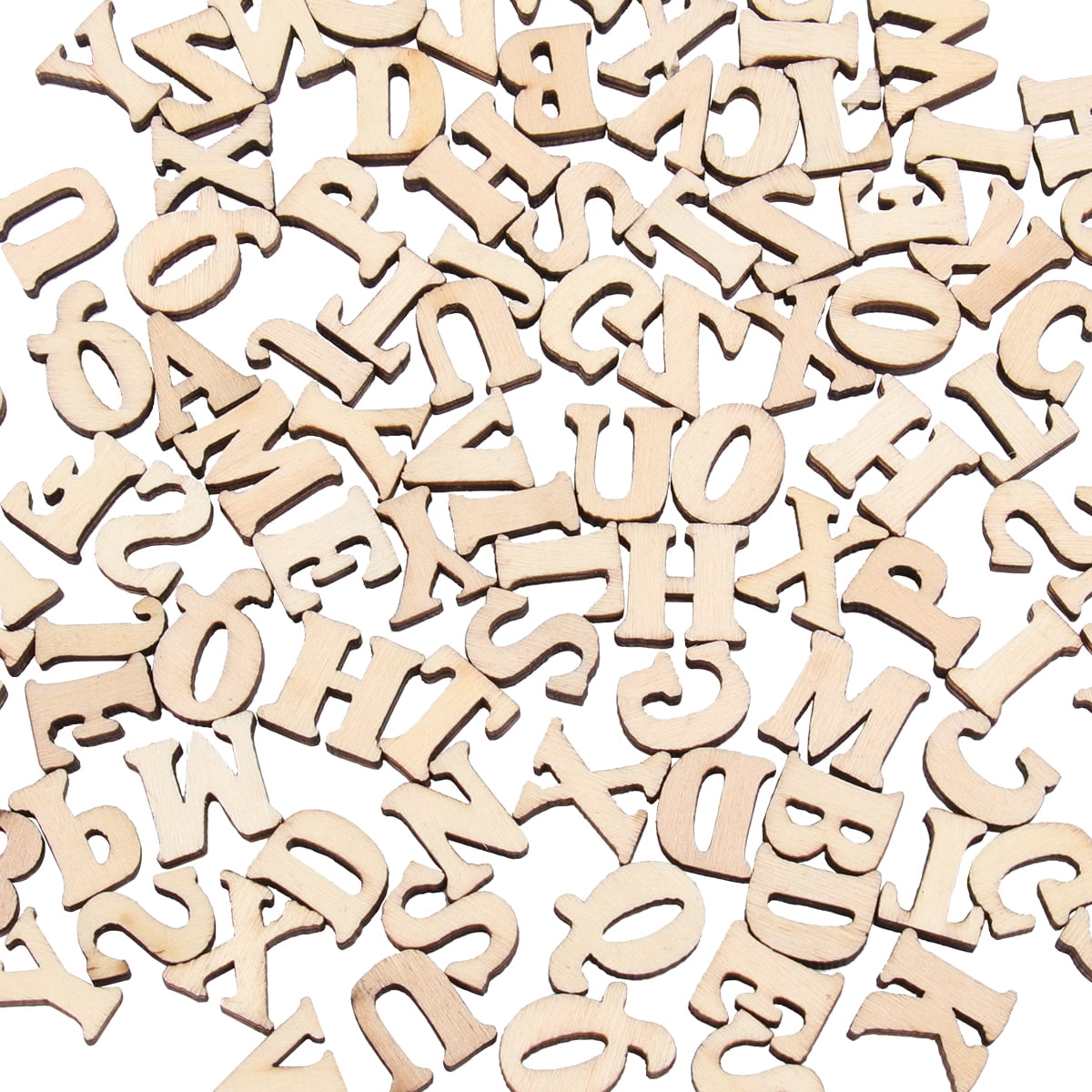 WRISTBIQUE Wooden Capital Letters Discs Khaki Children Diy Decoration ...