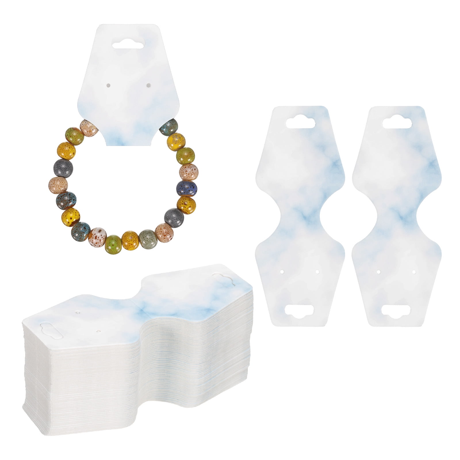 100 PCS Bracelet Display Cards, Jewelry Display Cards Marble Paper ...