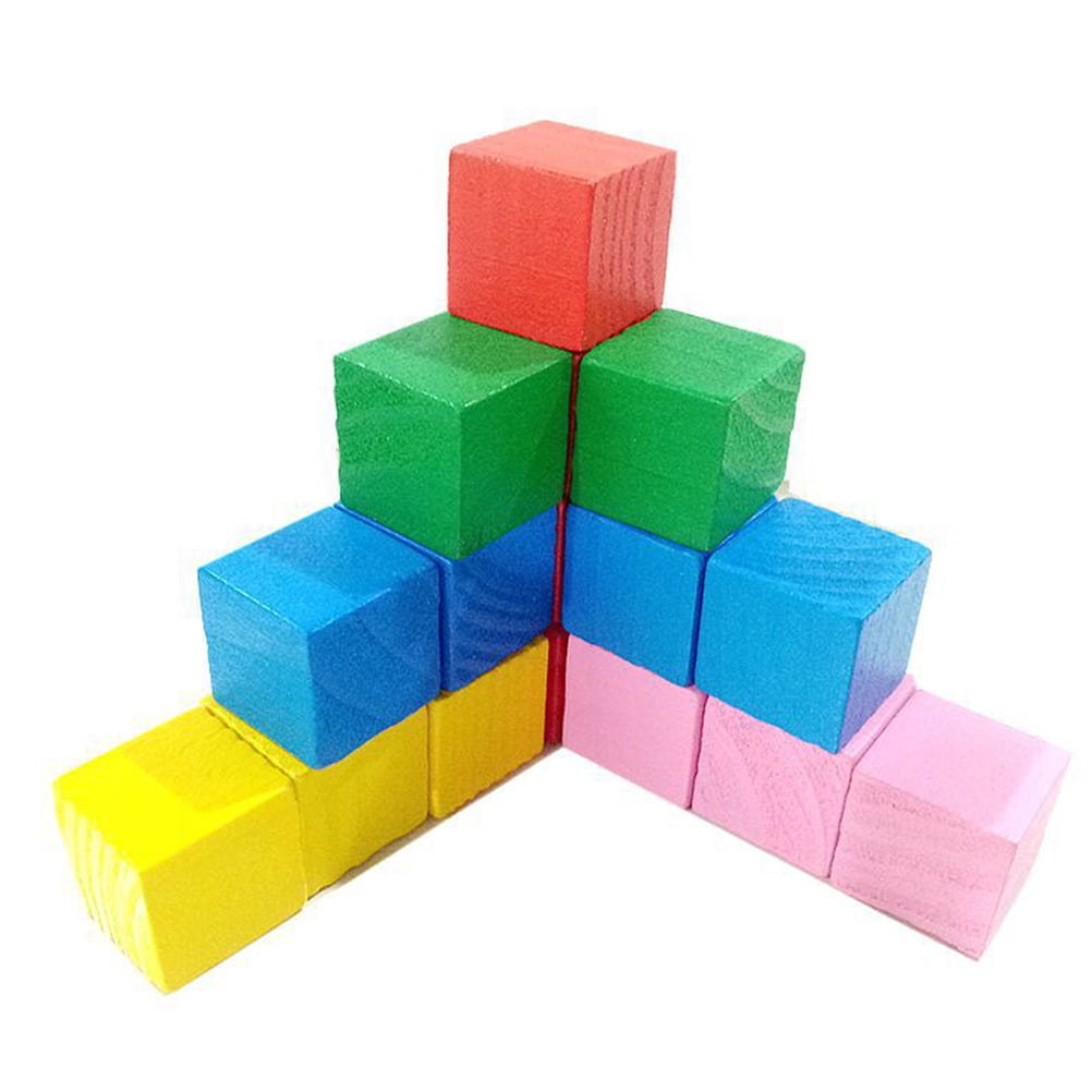 100 PCS Building Blocks Small Block Square Teaching Crafting Project ...