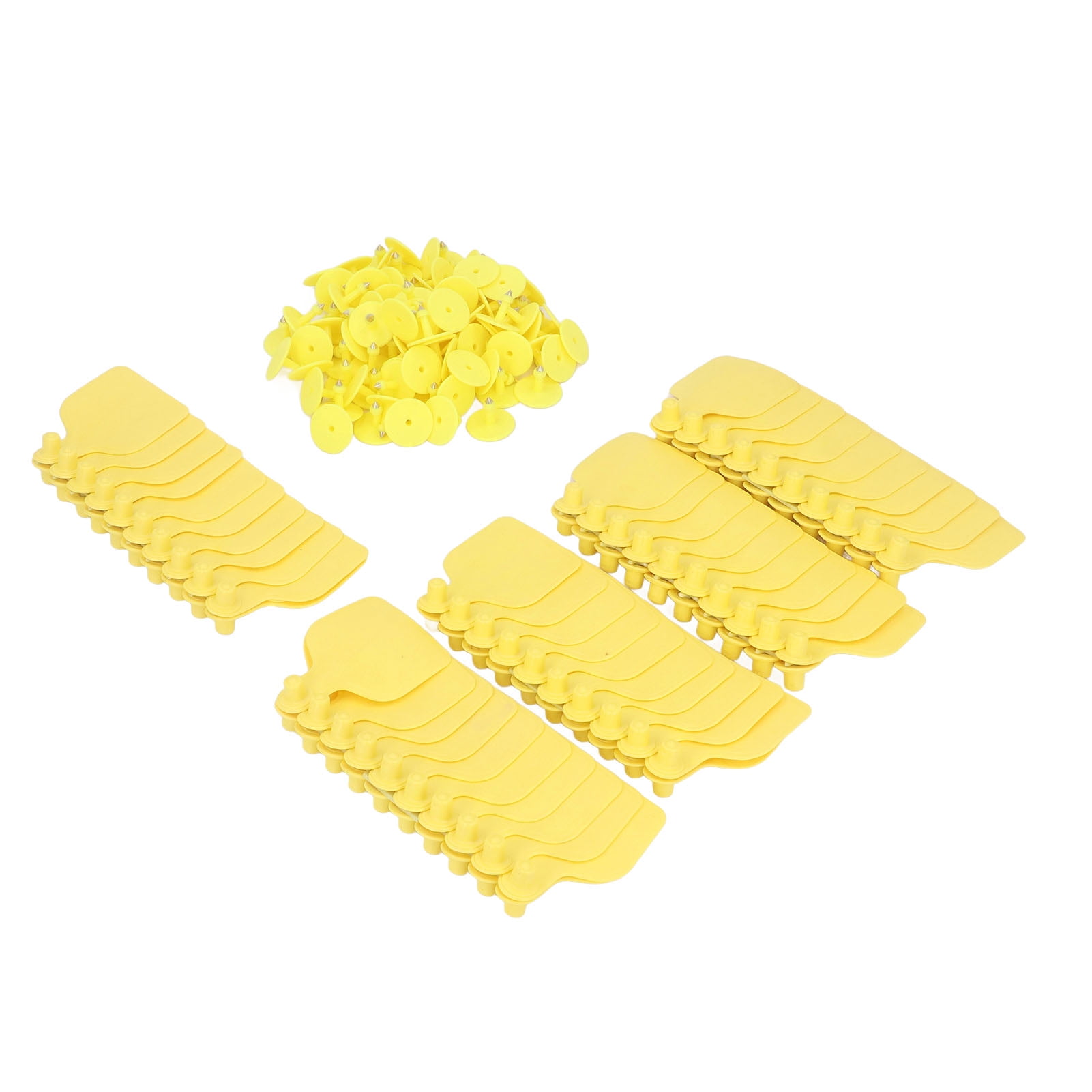 100 PCS Cattle Ear Tag Polyurethane Yellow Blank Livestock ...