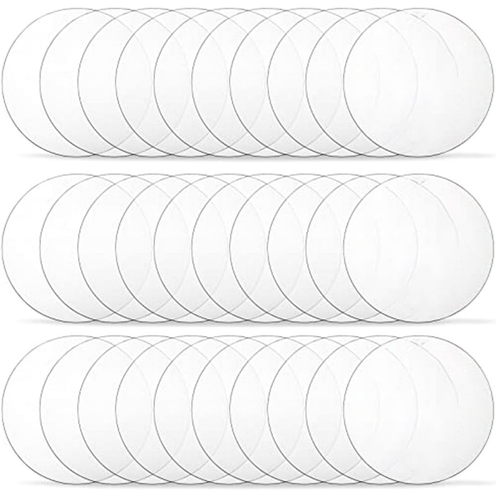 100 PCS Clear Acrylic Blanks, 4 Inch Round Acrylic Disc, Transparent ...