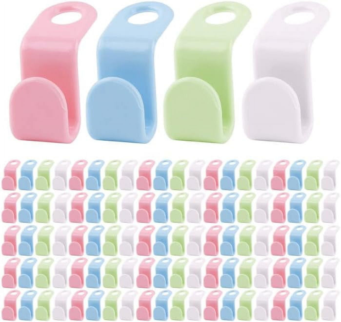 100 PCS Clothes Hanger Connector Hooks Space, Hanger Hooks Connector ...