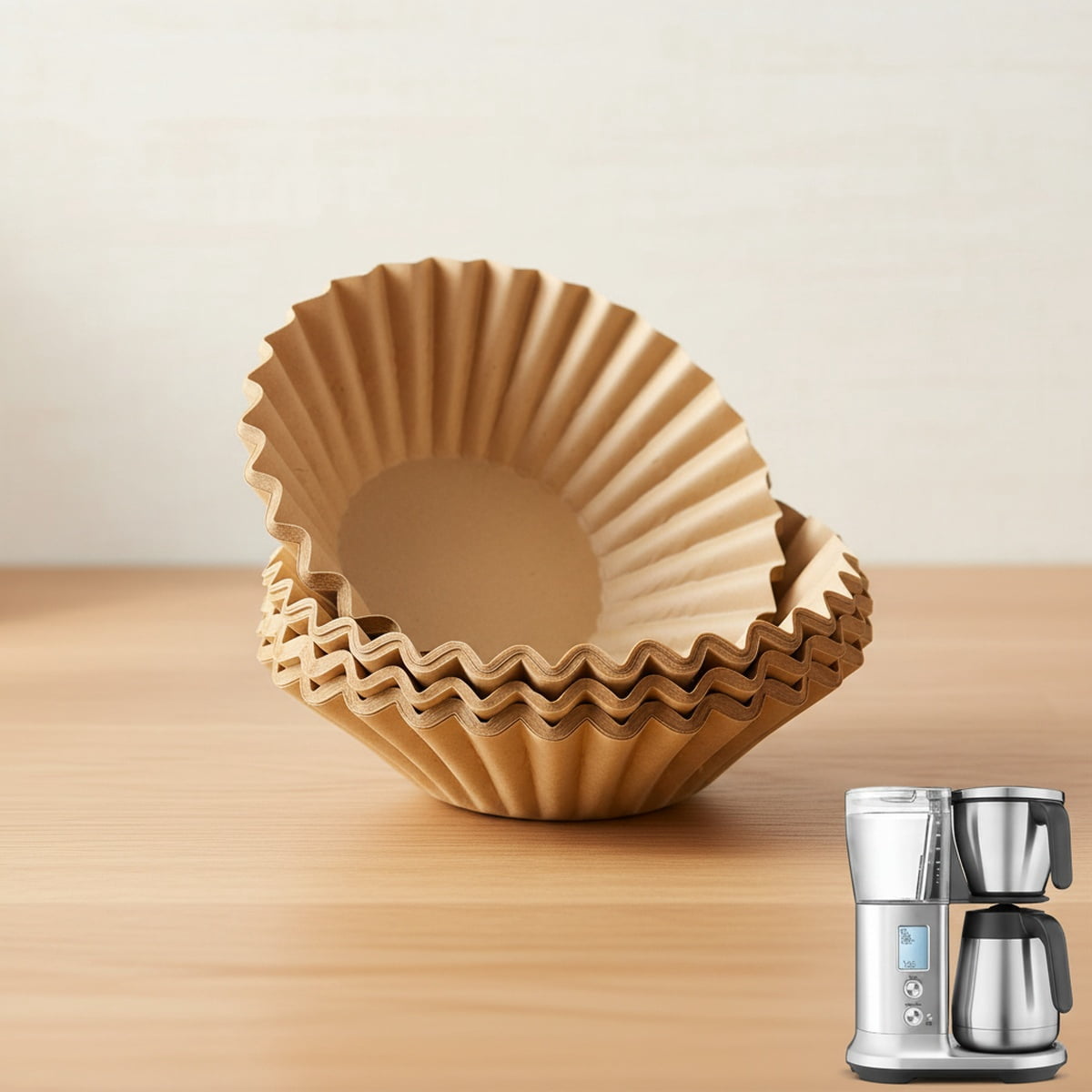 100 PCS Coffee Filters Compatible with Breville, Extra Large Basket ...