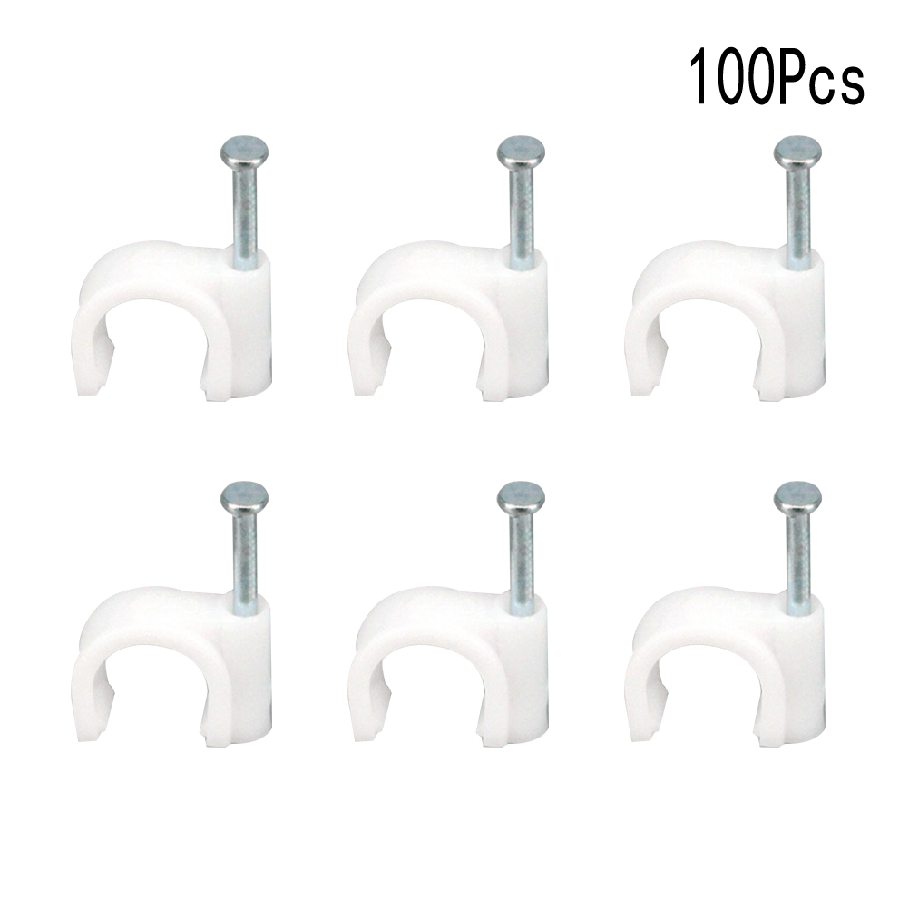 100 PCS Cord Clip Cable Wire Clips Cable Clips Adhesive Cable Clamps ...