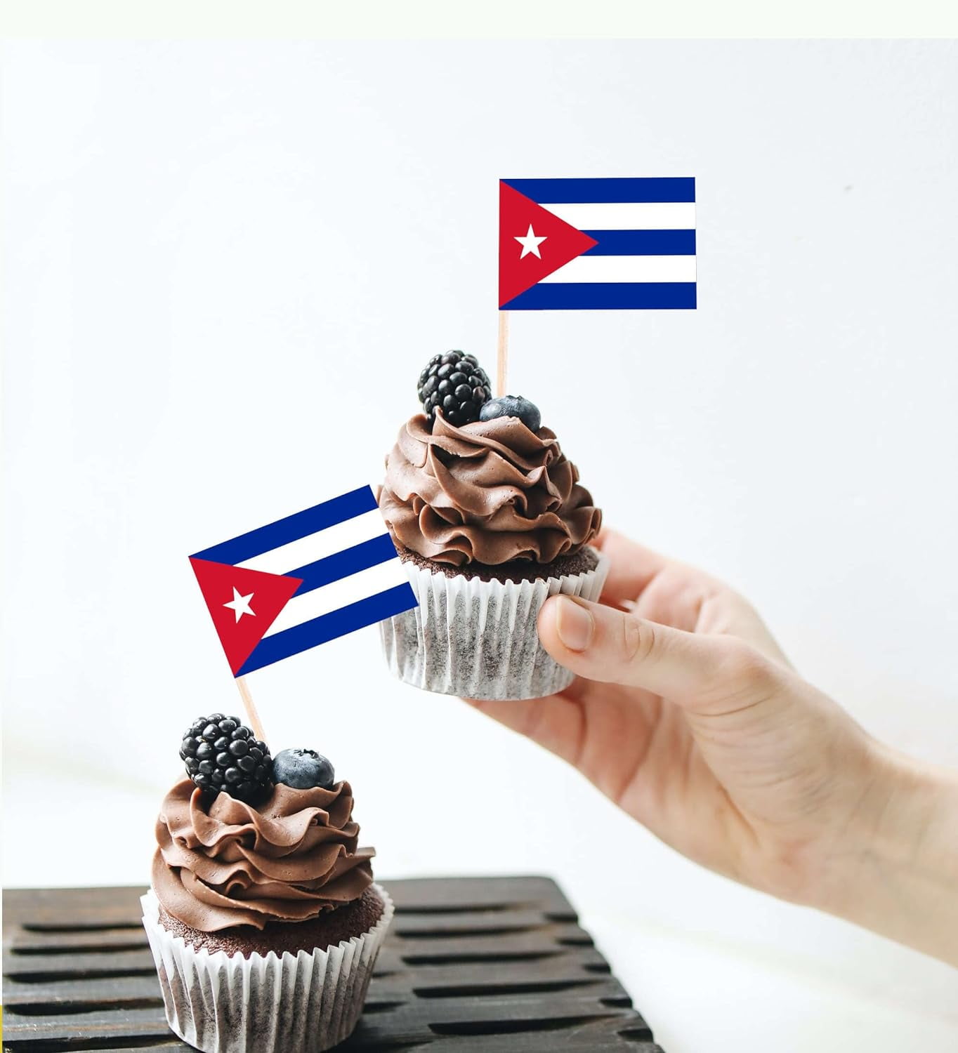 100 PCS Cuba Flag Cake Topper,Cuban Cupcake Stand For Party Decoration ...