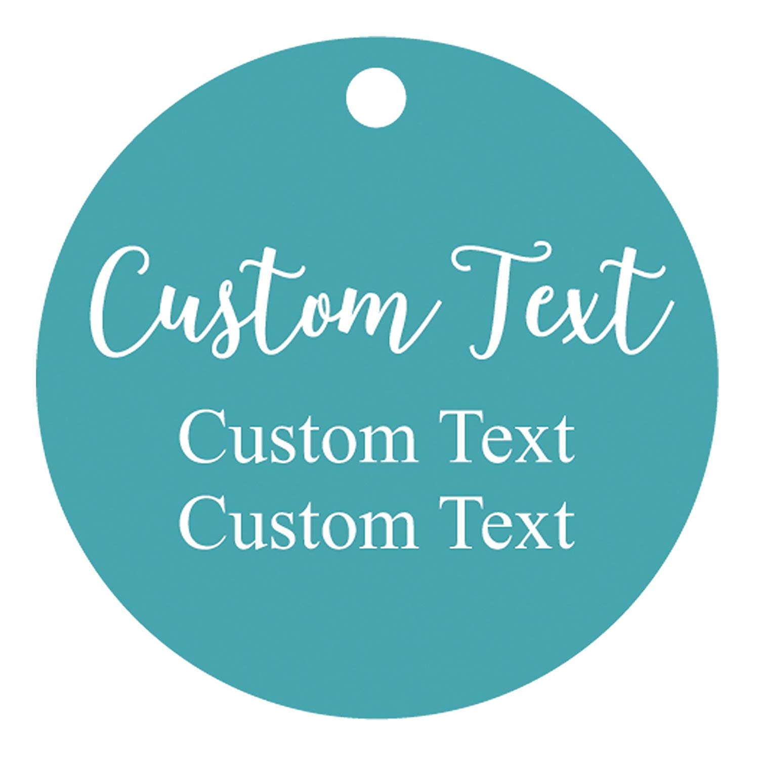 100 PCS Custom Made Any Text Hang Tags Round Shape Personalized Wedding ...