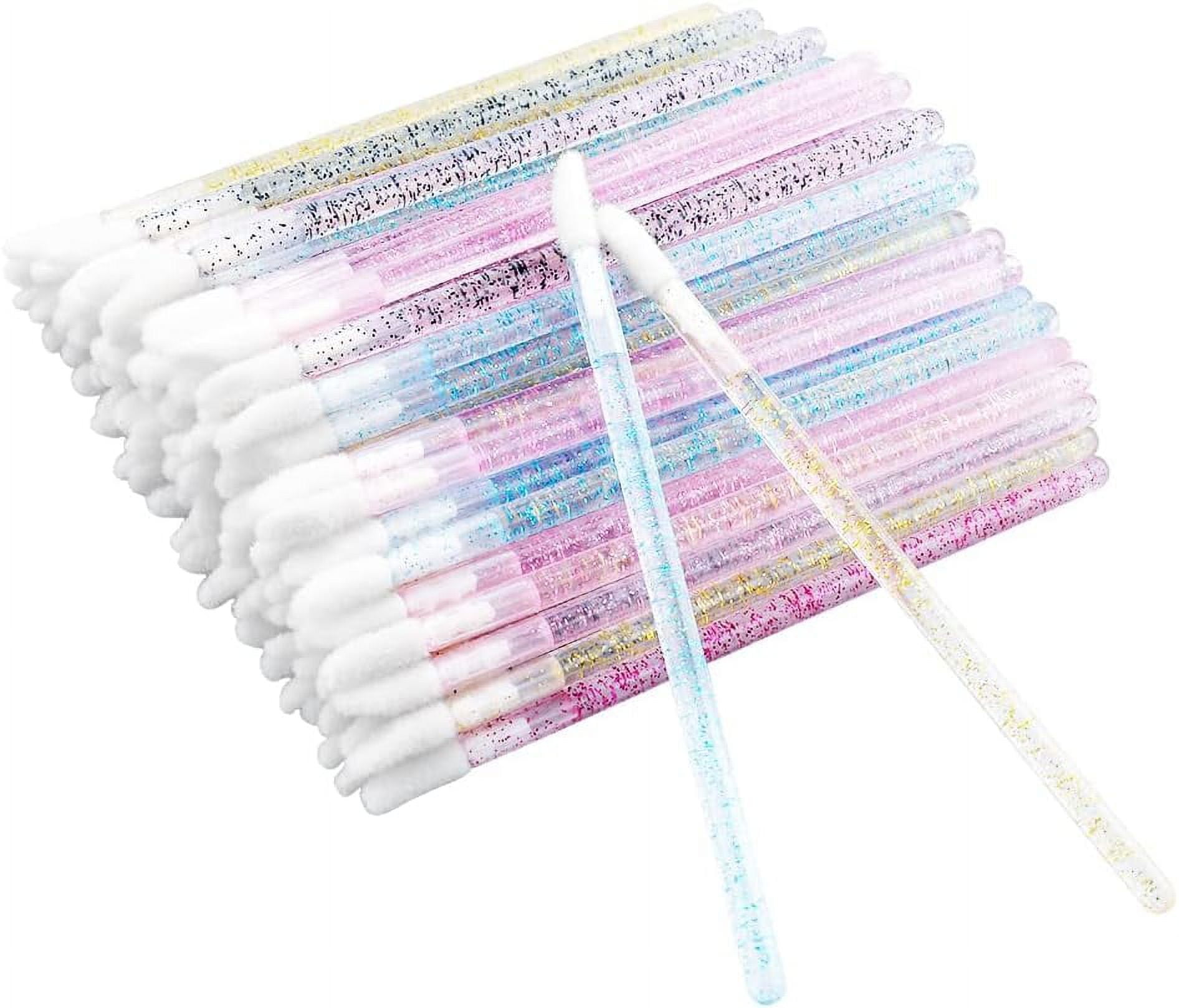 100 PCS Disposable Lip Brushes - Multi-colored Disposable Lip Wands ...