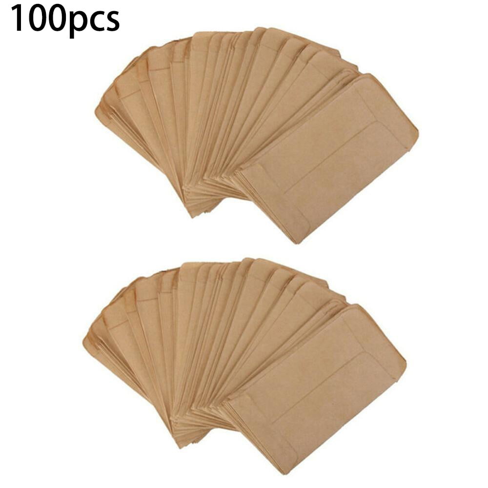 100 PCS Envelopes Kraft Paper Bags Mini Coin Packets Envelopes ...