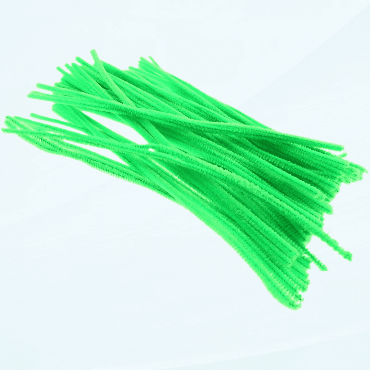 100 PCS Green Fuzzy Chenille Stems Pipe for Arts and Crafts Handmade ...