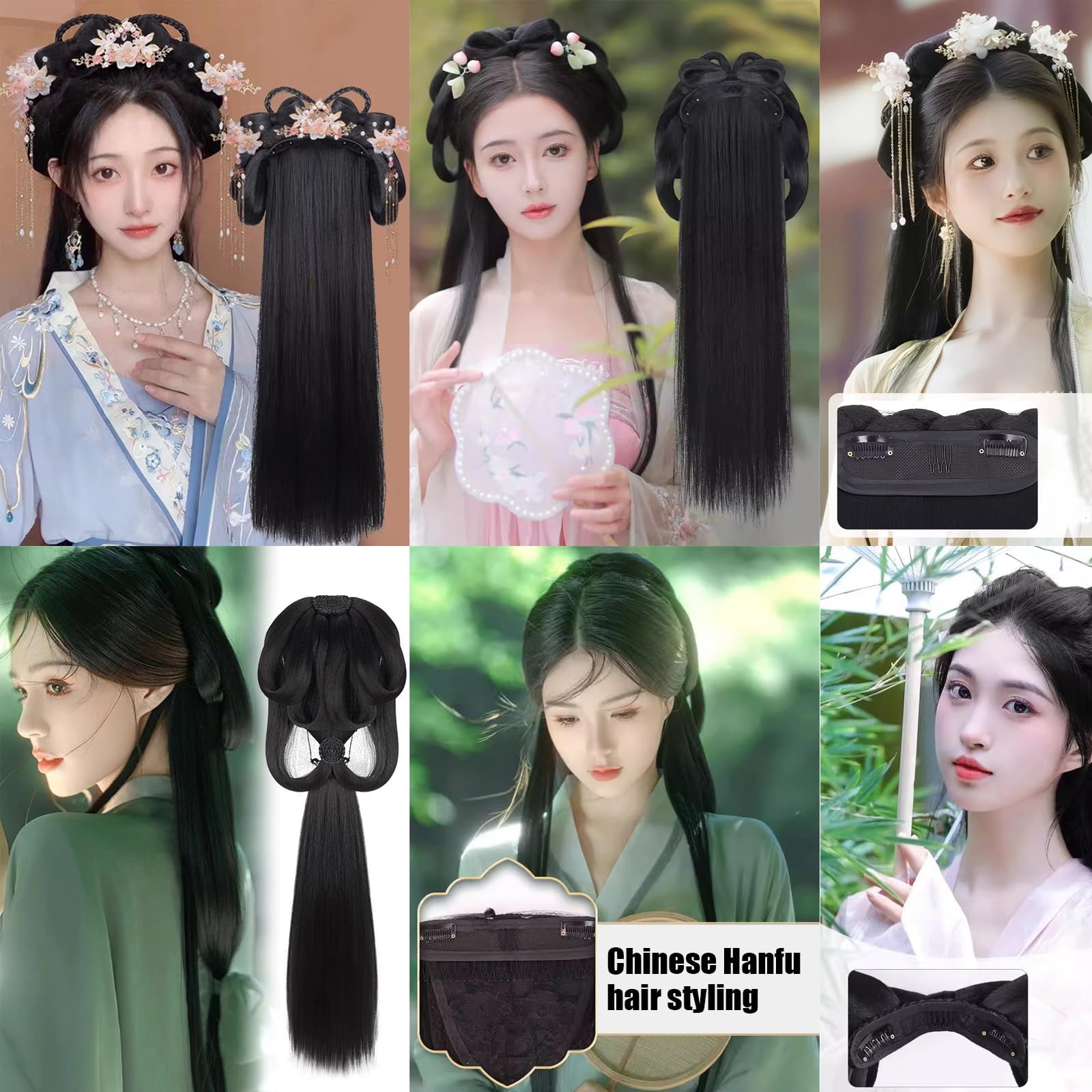 100 PCS Hair Clips for Women Hair Extensions, Hairpiece DIY Snap-Comb ...