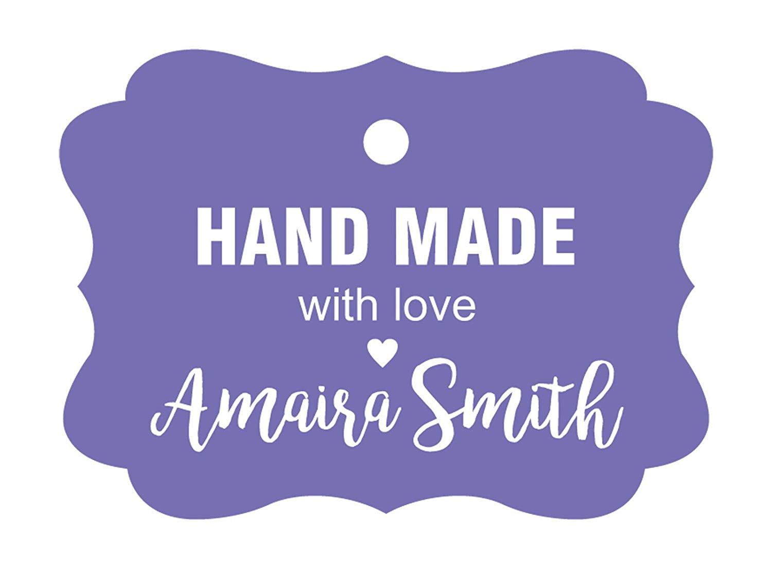 100 PCS Hand Made With Love Custom Made Hang Tags Personalized Wedding ...