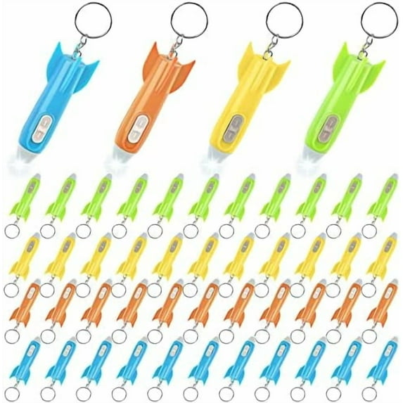 100 PCS Helicopter Mini Flashlight Keychain, Rocket LED Flashlight ...