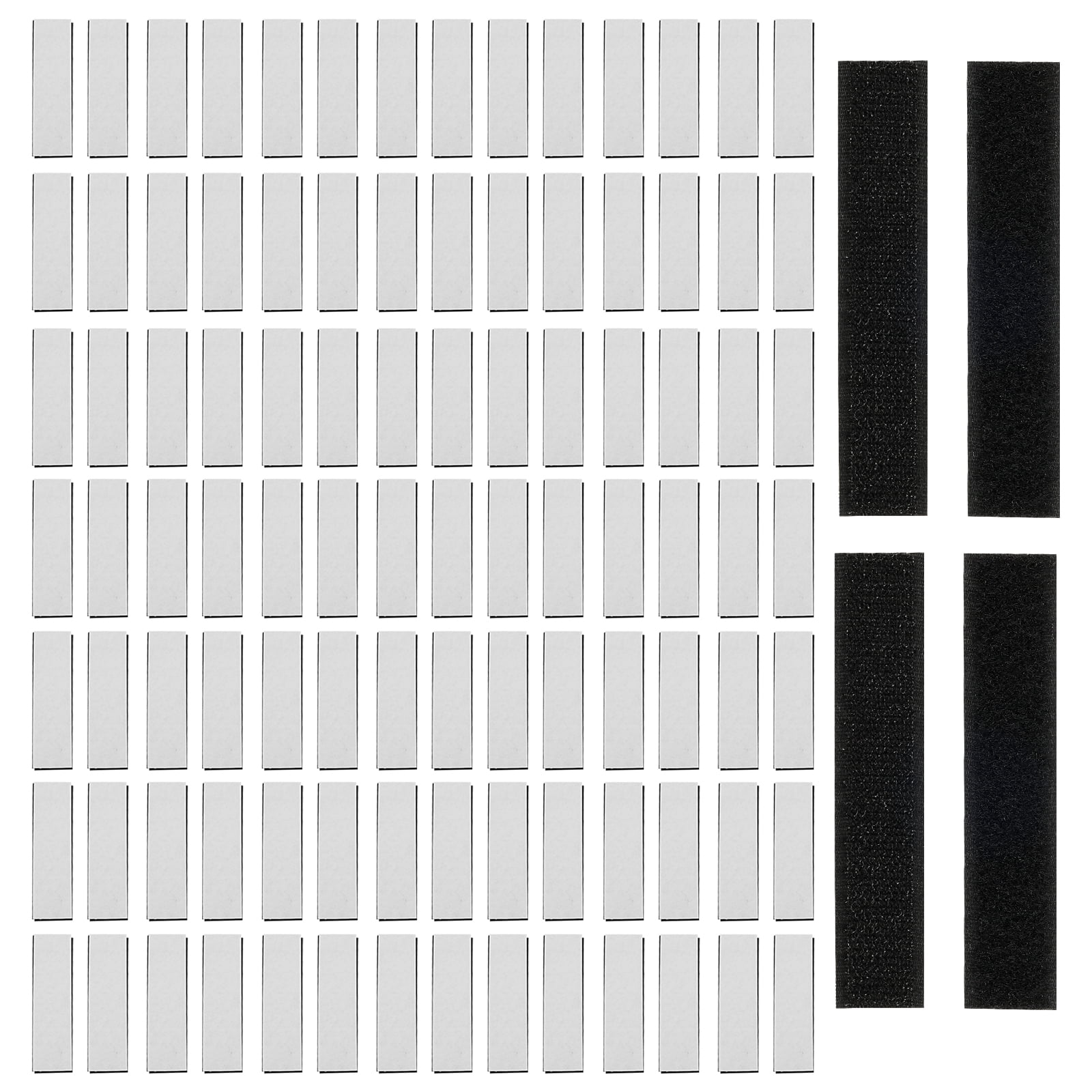 100 PCS Hook and Loop Strips Kit Easy to Use Square Hooks Loop Tape Set ...
