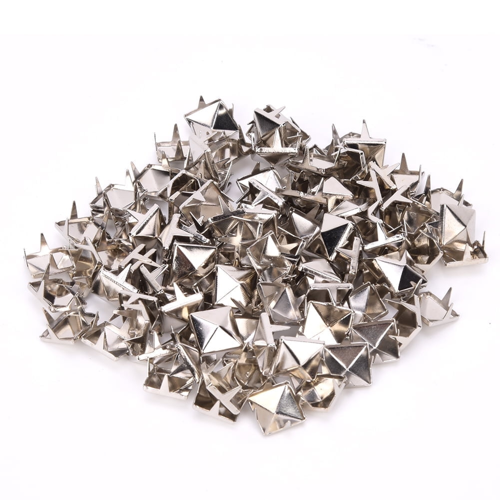 100 PCS Jacket Studs Spike Kit Handicraft DIY Spike Square Pyramid ...