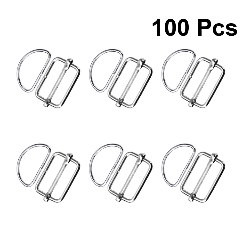 BESTOYARD 100PCS Roller Buckles Metal Silver Adjustable for Belts for ...