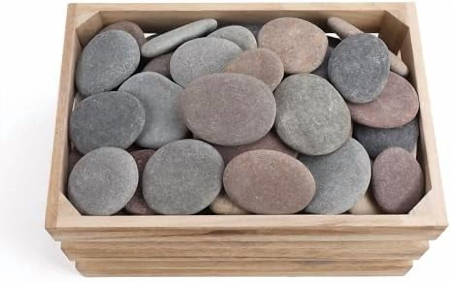 100 PCS Large 2.10-3.15" Flat River Rocks for Painting, Smooth Painting ...