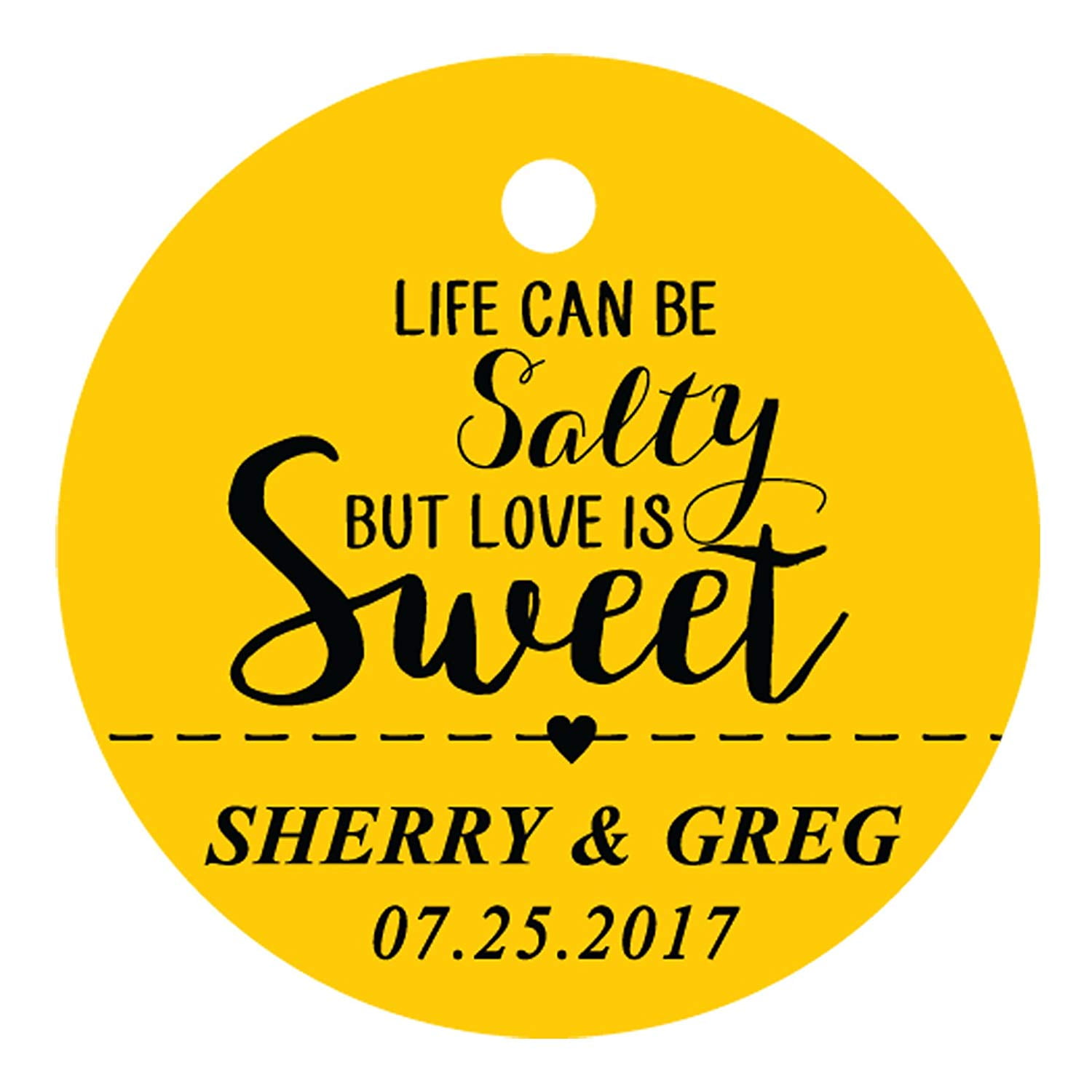 100 PCS Life Can Be Salty But Love is Sweet Customized Hang Tags ...