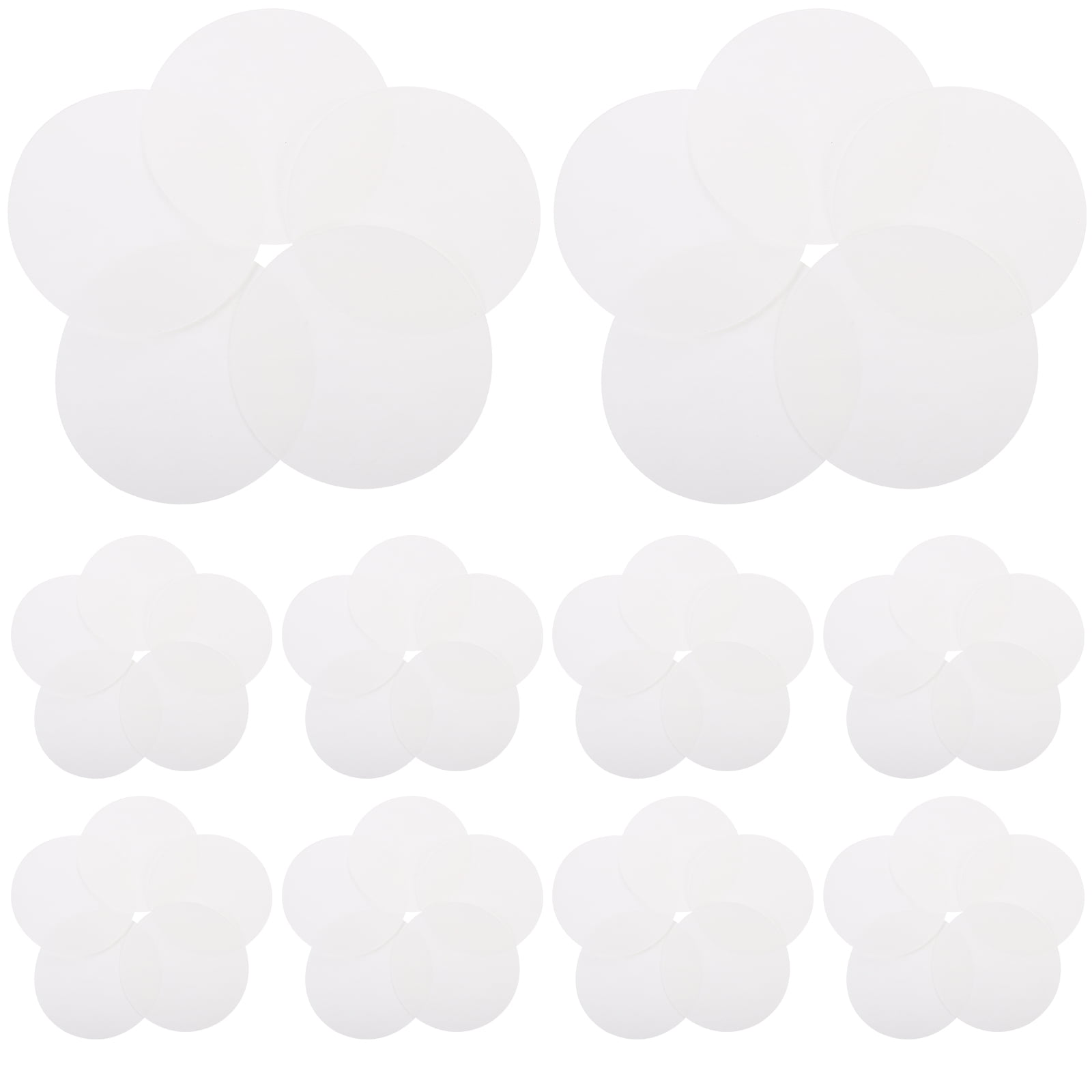 100 PCS Micropose Filter Machine Station Filter Paper Size 2 White ...