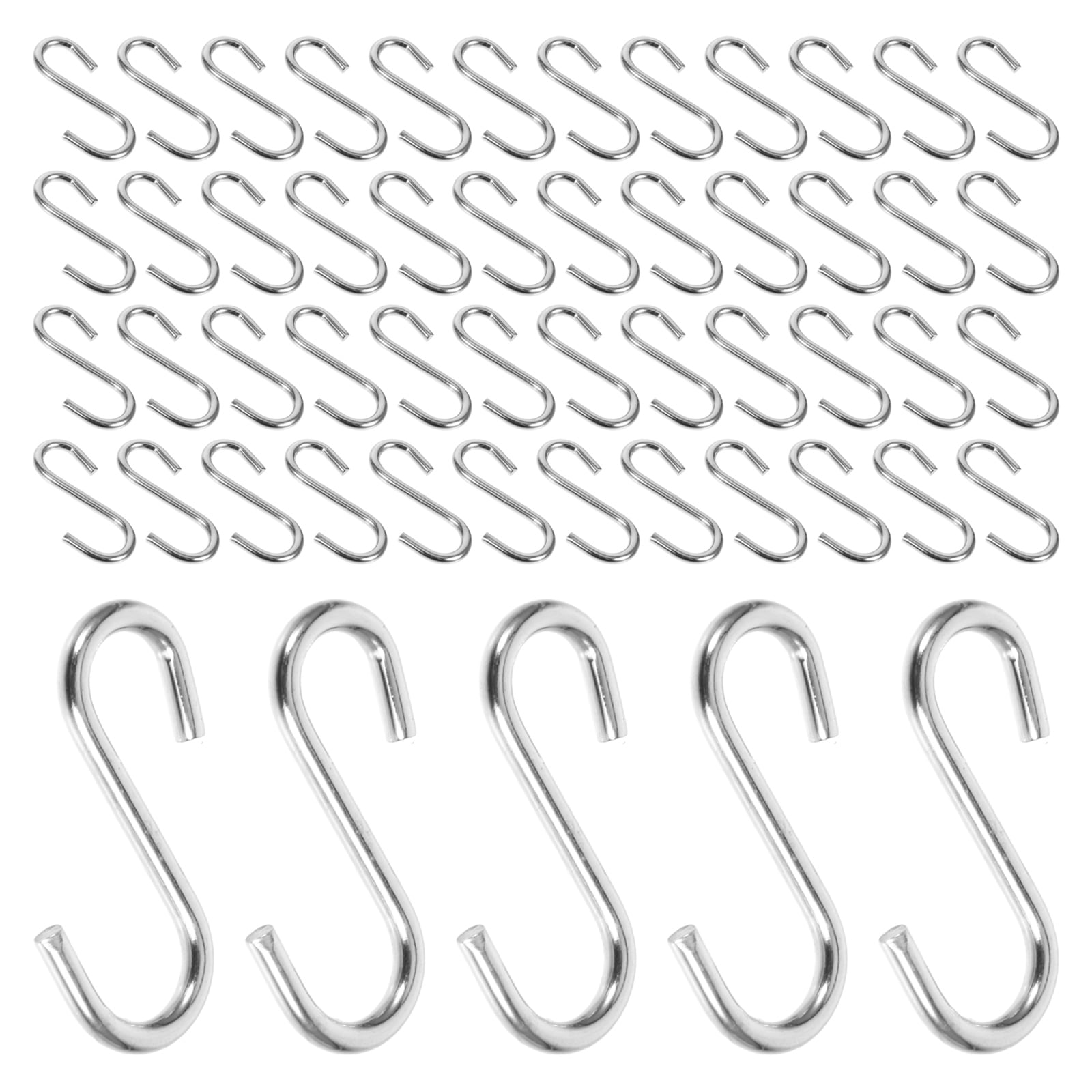 100 PCS Mini Hook S- Shaped Hanger Hooks Tank Toy Clothes Hanging Rack ...