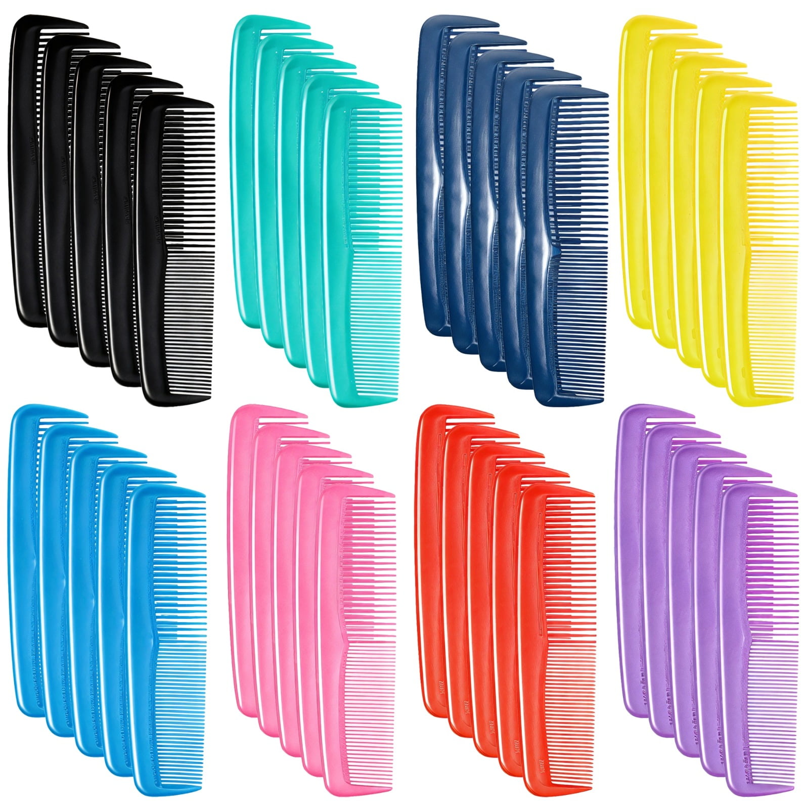 100 PCS Mini Portable Hair Combs, Bulk Colored Combs for Women ...