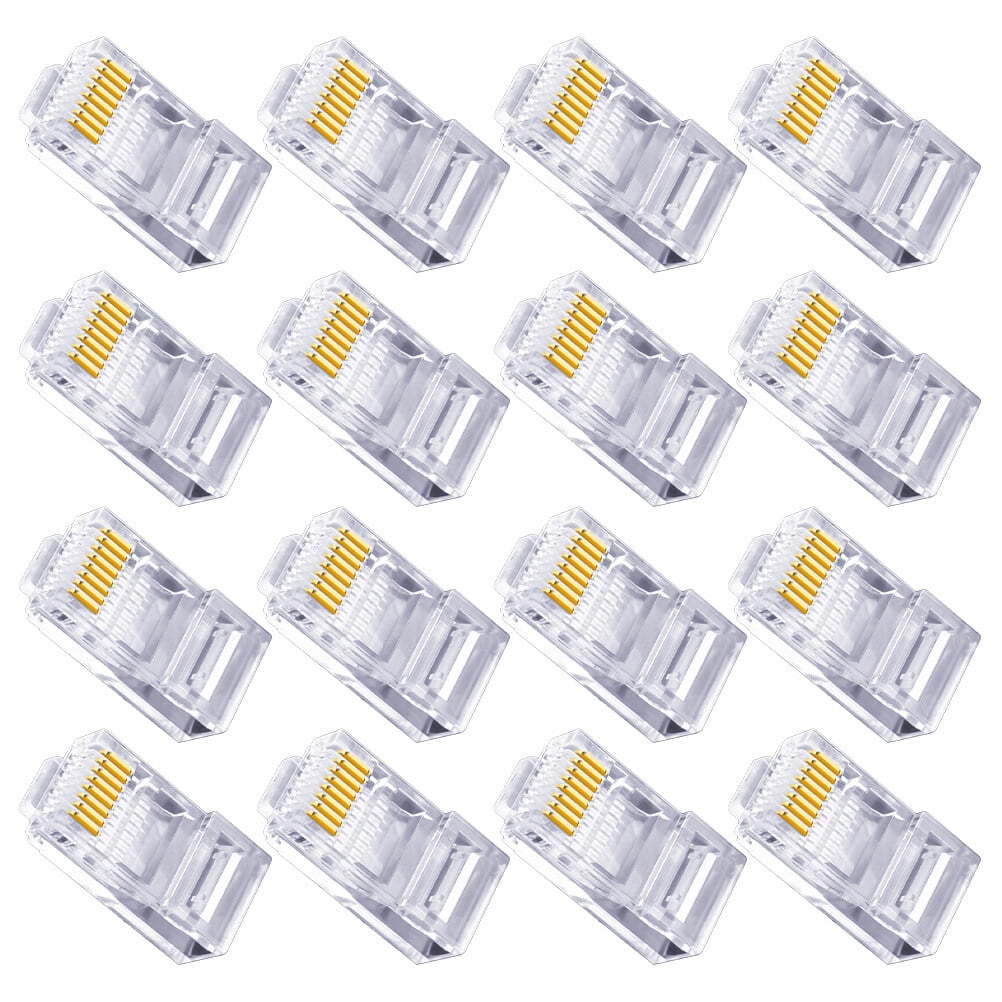 100 PCS Multi Charging Cable Through Hole Network Crystal Ethernet ...