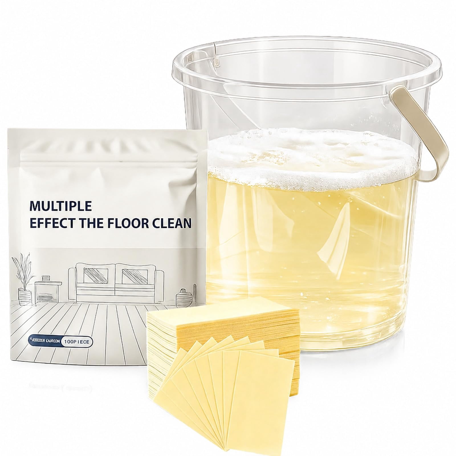 100 PCS Multi-Effect Floor Cleaning, Water-Soluble Floor Cleaning ...
