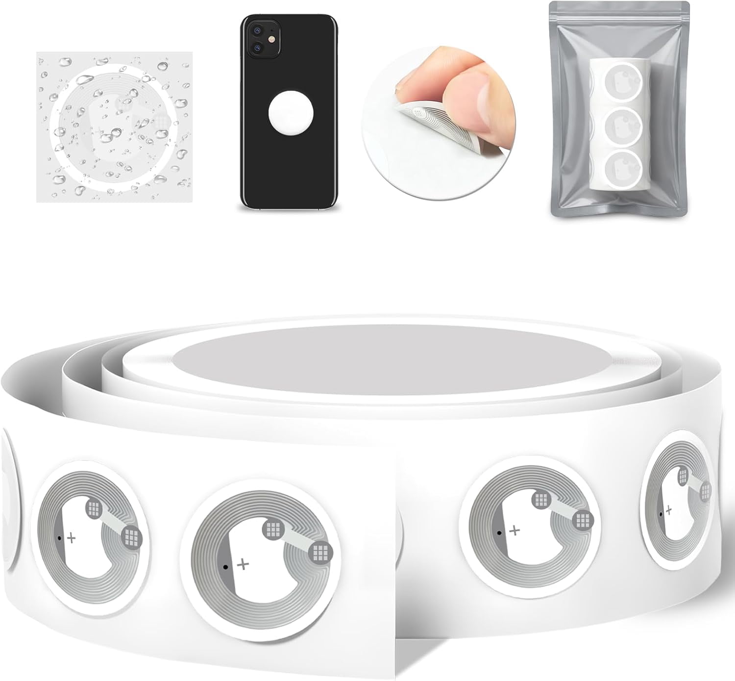 100 PCS NFC Tags NTAG215 NFC Stickers Round Cards,RFID Stickers ...