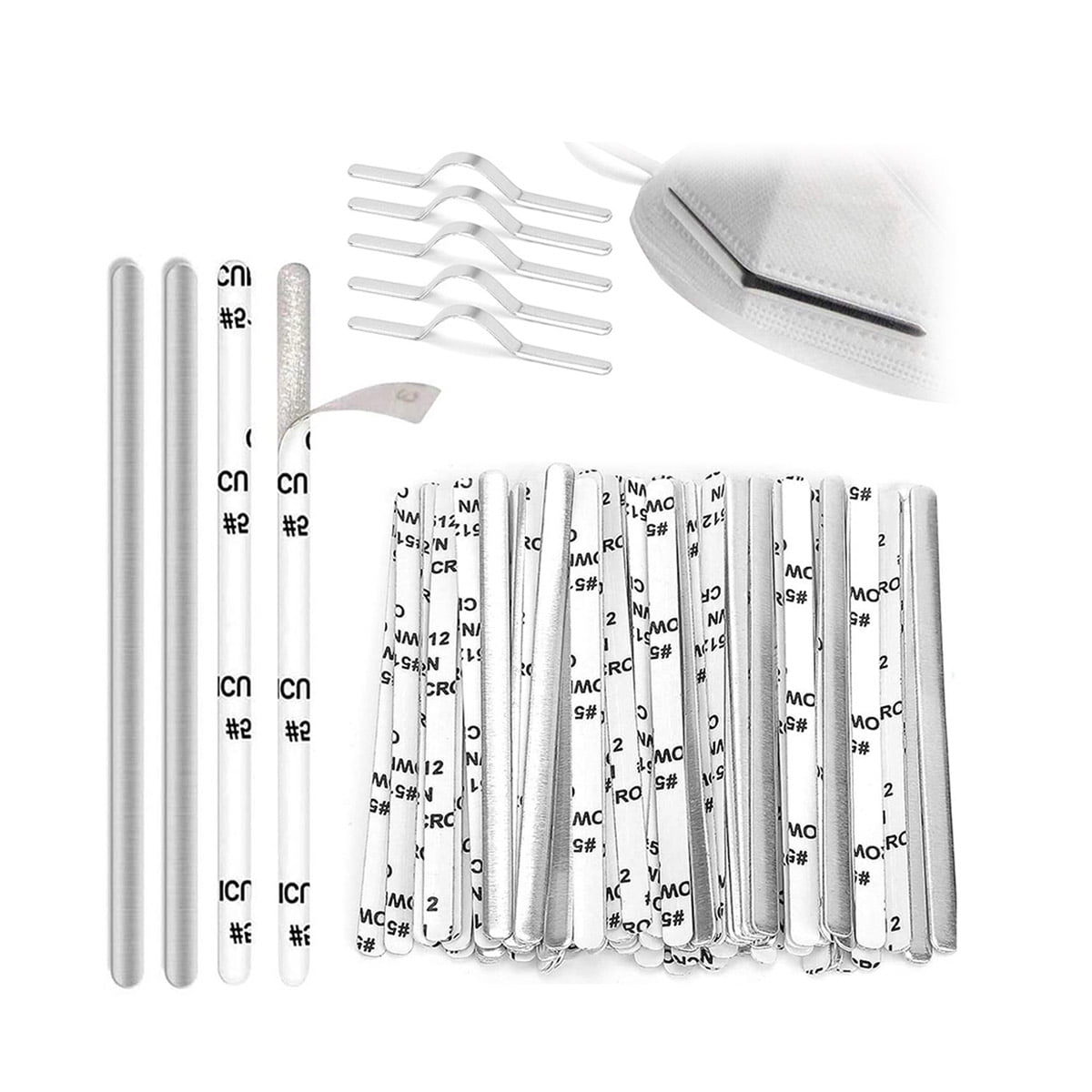100 PCS Nose Wire for Mask Nose Bridge Strips Flexible Nose Clip for ...