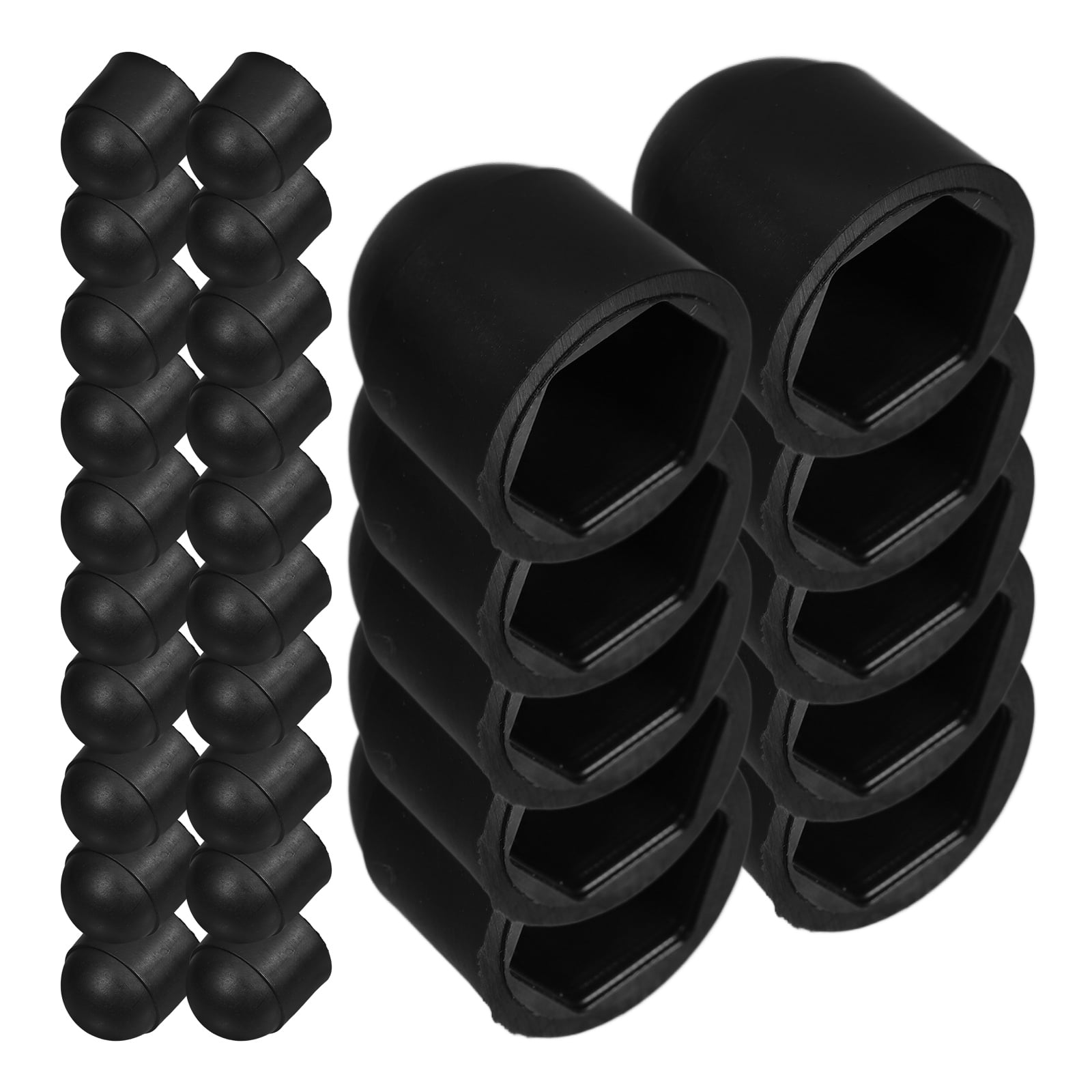 100PCS Black PE Nut Dust Cover for Bolts Hexagon Nuts Screws with Dome ...