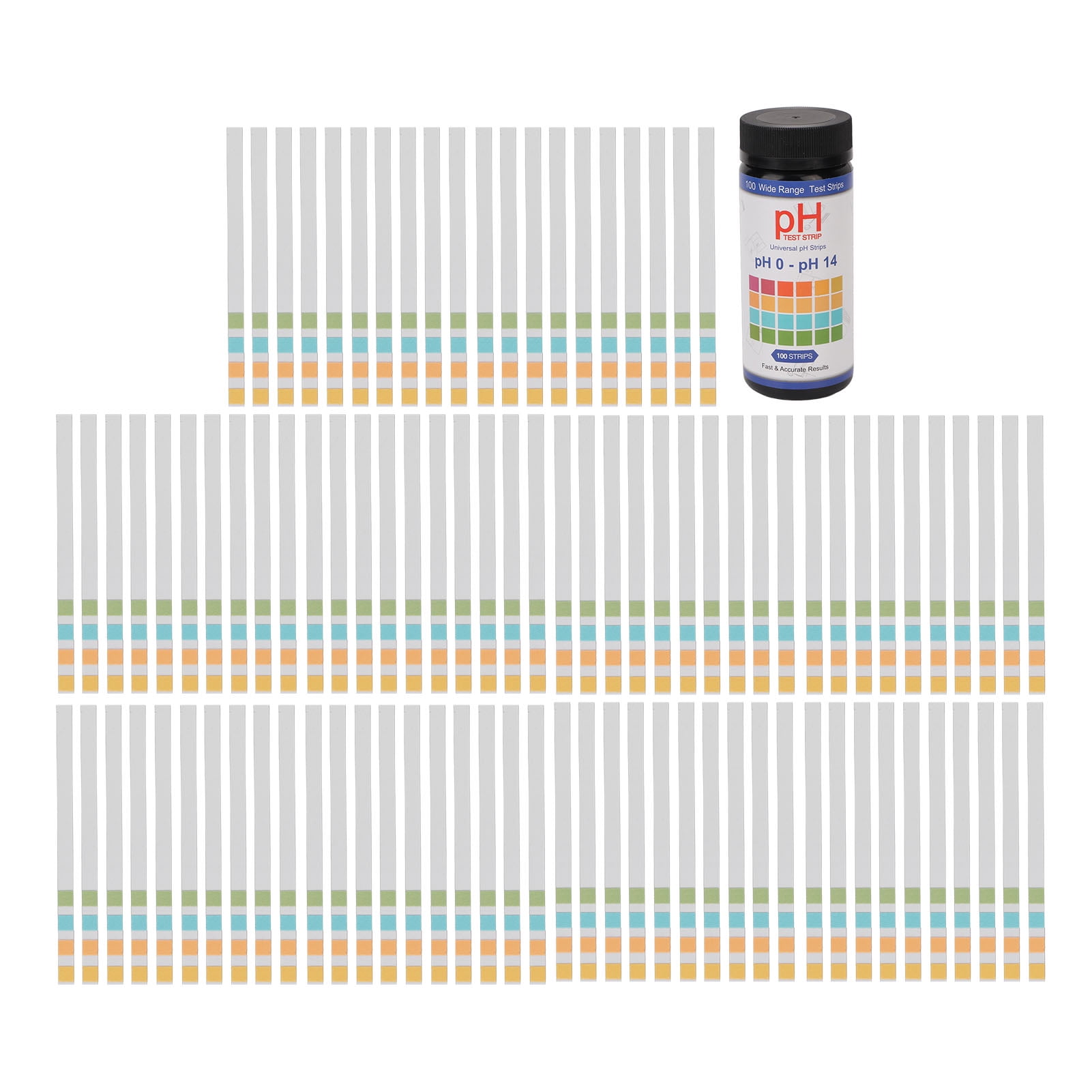 100 PCS PH Test Strips Fast Accurate Result Portable PH Reagent Strips ...