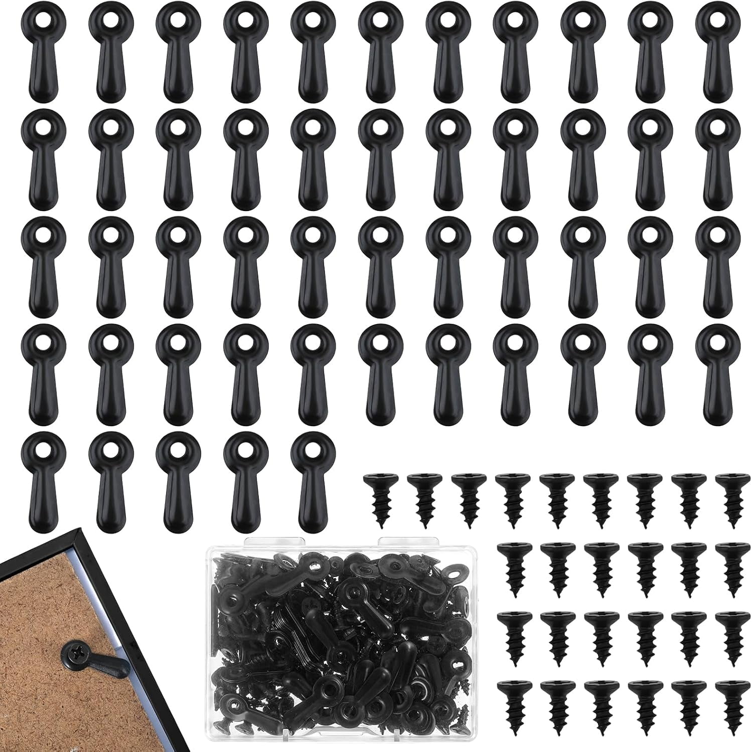 100 PCS Picture Frame Backing Clips, Metal Picture Frame Turn Buttons ...