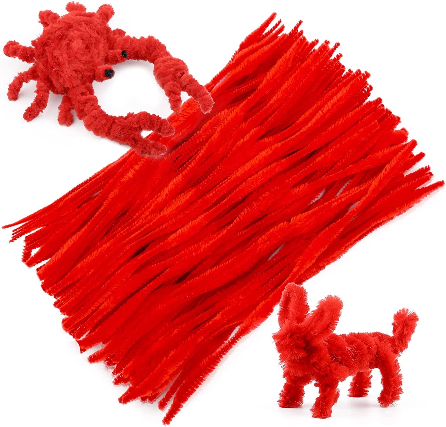 100 PCS Pipe Cleaners Chenille Stem, Bump Chenille Stems Pipe Cleaner ...