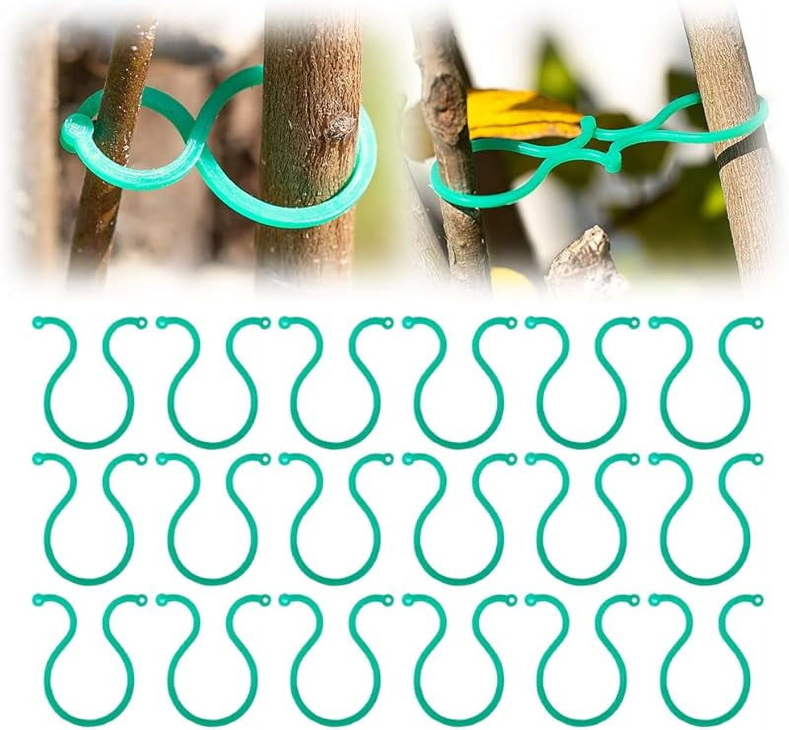 100 PCS Plant Support Clips, Secured Plastic Plant Clips Reusable ...
