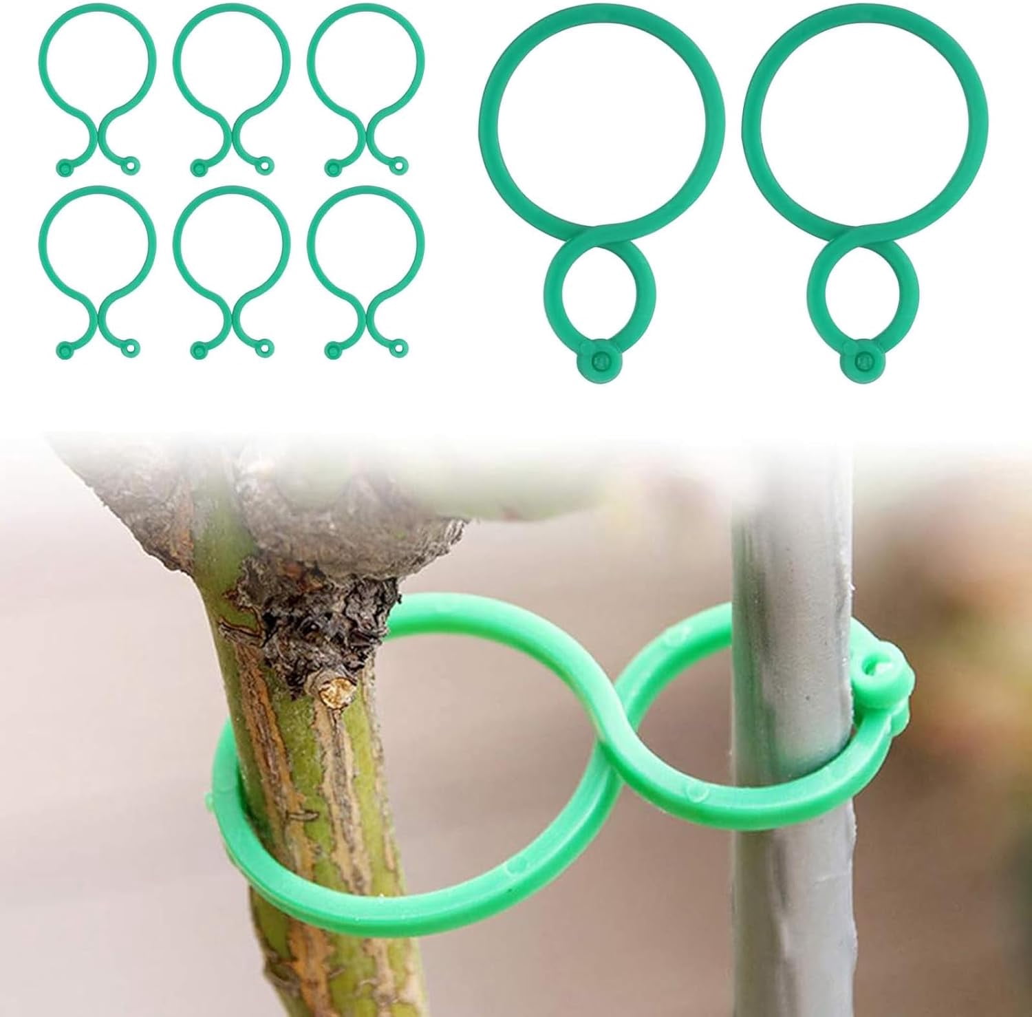 100 PCS Plant Support Clips, Secured Plic Plant Clips Reusable Garden ...