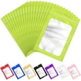 100 PCS Resealable Mylar Bags with Zipper and Frosted Clear Window ...